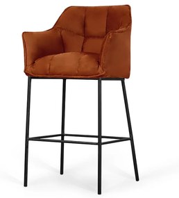 Barová židle čalouněná Valencia Pik - Oranžový
