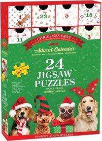 Eurographics puzzle adventní kalendář: vánoční tlapky 24 × 50 dílků