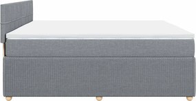 Box spring postel s matrací světle šedá 180 x 200 cm textil 3289835