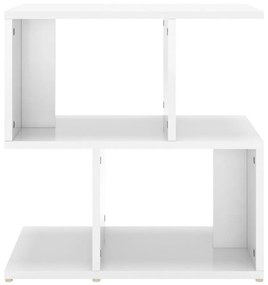 Noční stolek bílý s vysokým leskem 50x30x51,5 cm dřevotříska