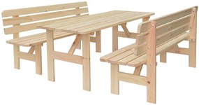 Rojaplast VIKING zahradní lavice dřevěná PŘÍRODNÍ - 150 cm