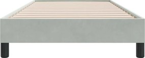 Postel Box Spring bez matrace světle šedá 100x210 cm samet 3315813