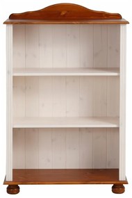 Bílo-hnědá knihovna z borovicového dřeva 77x116 cm Ella - Støraa