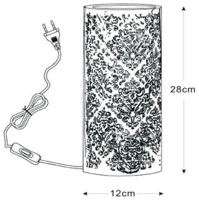 Lucide 13511/01/31 - Stolní lampa KANT 1xE14/25W/230V