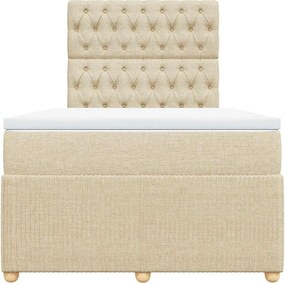 Box spring postel s matrací krémová 120x200 cm textil 3294335