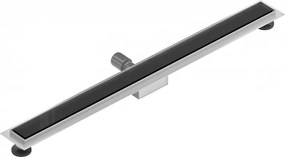 Mexen Flat nerezový sprchový žlab 100 cm vzor černé sklo, 1026100-15