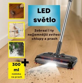 CleanMaxx Akumulátorový zametač s LED osvětlením 16662
