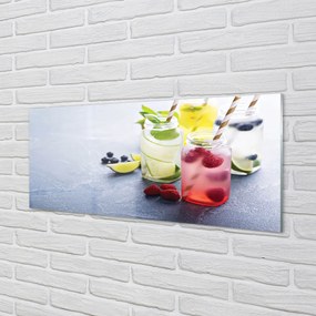 akrylový obraz Koktejl malina vápno citron 120x60 cm