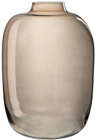 Světle hnědá skleněná váza J-Line Nogun 45 cm
