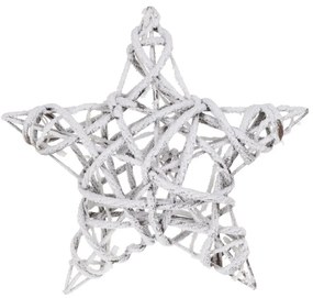 Vánoční LED hvězda bílá, 40 x 10 cm