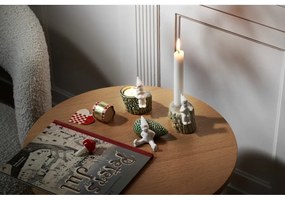 Vánoční svícen z porcelánu a kameniny Kähler Design Christmas Tales, délka 8,5 cm