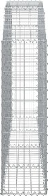 Klenutý gabionový koš 200 x 30 x 100/120 cm pozinkované železo 153465