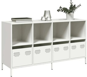 Příborník bílý 135 x 39 x 73,5 cm ocel válcovaná za studena 3307166