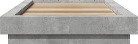 Rám postele s LED osvětlením betonově šedý 90 x 190 cm kompozit 3281150