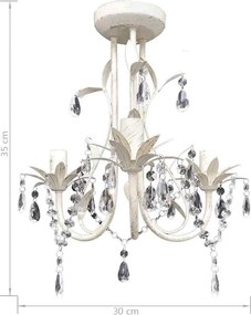 Křišťálové lustry 2 ks elegantní bílé 278738