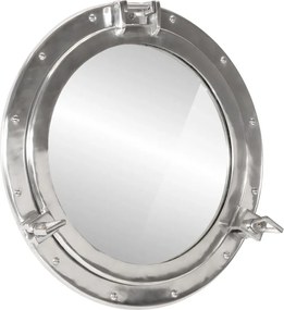 vidaXL Průzorové okénko se zrcadlem nástěnné Ø 50 cm hliník a sklo [357850]