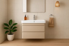 Kingsbath Vivace Mokko Air 80 závěsná koupelnová skříňka s keramickým umyvadlem