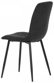 Jídelní židle černá látka, nohy černý kov CT-283 BK2