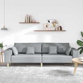 Pohovka Světle šedá 250 x 77 x 76 cm textil 3335143