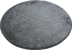 Vopi, Kusový koberec Laguna tmavě šedá kruh, 100x100 (průměr) kruh, šedá, ložnice