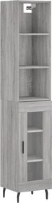 vidaXL Skříň highboard 34,5 x 34 x 180 cm kompozitní dřevo [3189915] Barva: šedá sonoma