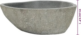 vidaXL Umyvadlo říční kámen oválné 37–46 cm [242667]