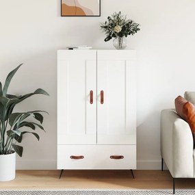 vidaXL Skříň highboard 69,5 x 31 x 115 cm kompozitní dřevo [830297] Barva: bílá s vysokým leskem