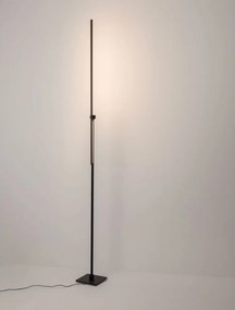 Matně černá kovová LED stojací lampa s ohybatelnou konstrukcí/stmívatelná (výška 144 cm) Tenso – Nova Luce