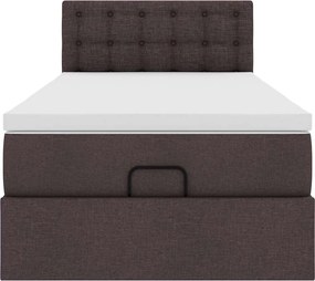 Osmanský postel s matrací tmavě šedá 90x200 cm textil 3311597
