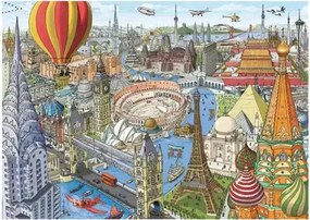 Ravensburger Cesta kolem světa za 80 dní / 1000 dílků / od 14 let