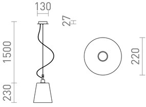 Rendl R13826 závěsné svítidlo BABU NEW 22, čiré sklo, chrom, 230V, E27, ø22cm