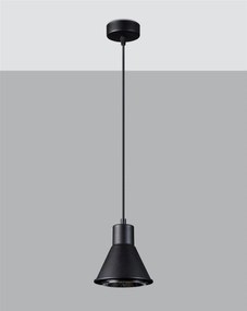 Závěsné svítidlo Taleja 1, 1x černé kovové stínítko, LED