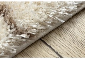 koberec FLUFFY 2371 shaggy pruhy krém / béžový velikost 140x190 cm | krásné koberce cz