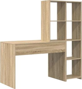 Stůl s policí Sonoma dub 138,5 x 55 x 143 cm Kompozitní dřevo 3337251