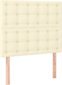 Box spring postel s matrací krémová 80 x 200 cm umělá kůže 3128999