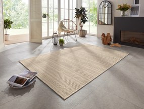 Kusový koberec Brave 103612 Natural Brown z kolekcie Elle – na von aj na doma, 120x170, béžová, chodba / predsieň, ELLE Decoration