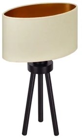Duolla - Stolní lampa OVAL VEGAN 1xE27/15W/230V pr. 30 cm krémová