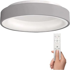LED stropní světlo s dálkovým ovládáním Treviso - průměr 45 cm, šedá
