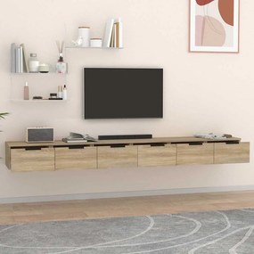 Nástěnné skříňky 2 ks dub sonoma 102x30x20 cm kompozitní dřevo 3115902