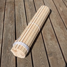 Vingo Dřevěná roleta na pergolu – přírodní, 2. jakost Šířka rolety: 100 cm, Rozvin rolety: 150 cm