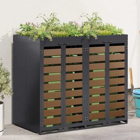 Úložný box na 2 popelnice Ocel Antracit 3394773