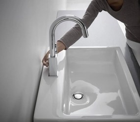 Hansgrohe Vernis Shape, vysoká umyvadlová baterie s výpustí a otočným výtokem, EcoSmart, chromová, 71564000