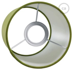 creative cables Fermaluce pastel s válcovým stínidlem, ø 15cm v18cm, kovové nástěnné nebo stropní svítidlo Barva: Bílá-olivově zelená