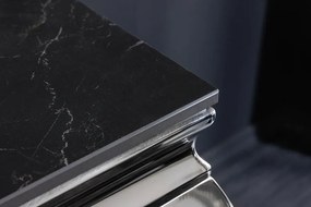 Designová konzole Rococo 140 cm černá / stříbrná