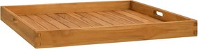 Servírovací podnos 70 x 70 cm masivní teakové dřevo 315459