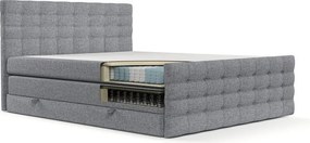 Šedá boxspring postel s úložným prostorem 180x200 cm Blend – Maison de Rêve