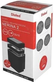 Venkovní svítidlo nástěnné DIOLED NERINA, GU10, IP44, černá RAL 9005
