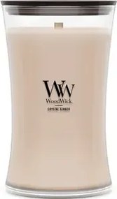 WoodWick Crystal Ginger / Vonná svíčka s dřevěným knotem / 609,5 g / d