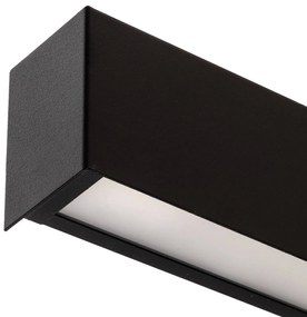Nástěnné svítidlo Straight S, 62 cm, černé