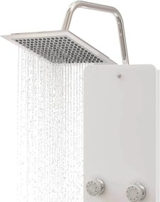 Sprchový panel skleněný 25 x 47,5 x 130 cm bílý 151419